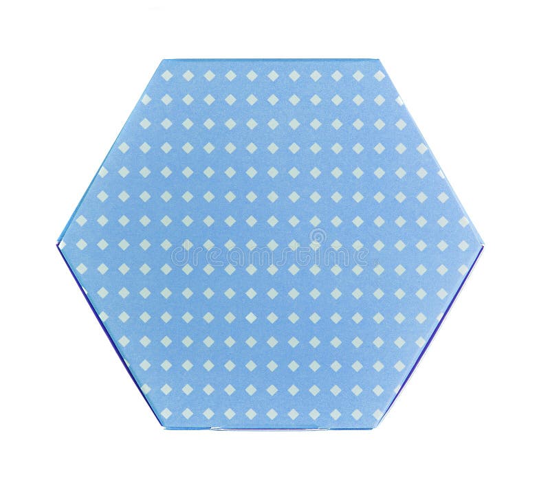 Blue Gift Box with White Polka Dots Stock Image - Image of blank ...