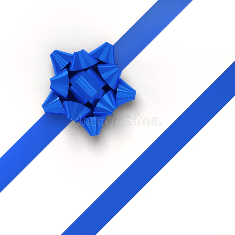 Blue Gift Ribbons in Diagonal Array Stock Illustration - Illustration ...