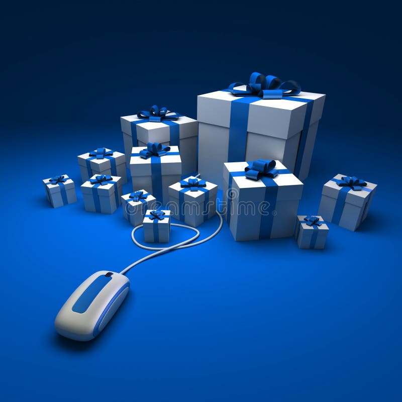 Internet gift box stock illustration. Illustration of present - 3138930