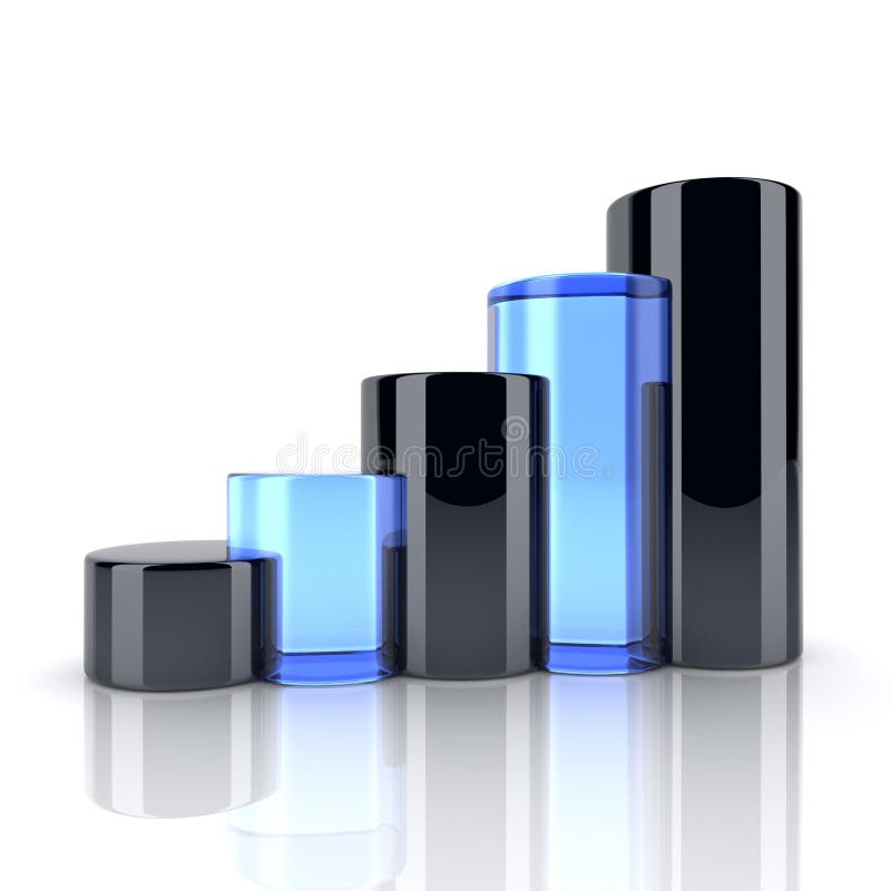 Blue glass bars stock illustration. Illustration of business - 12551563