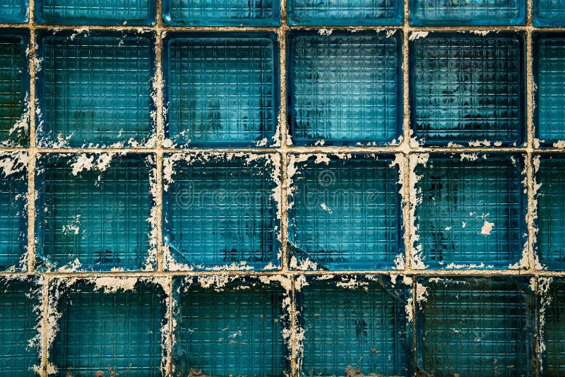 Blue glass blocks stock photo. Image of abstract, interior - 101627456