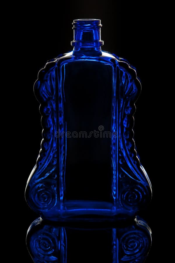 Blue Glass Bottle stock photo. Image of decorative, color - 11503852
