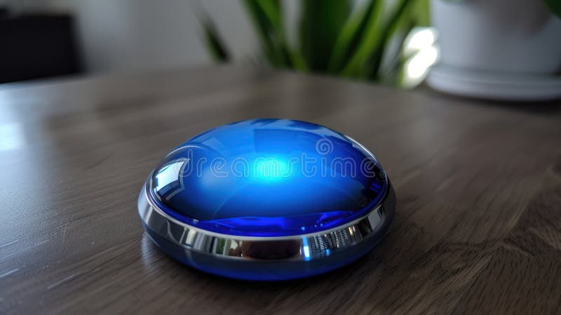 Blue Glass Button Set on Dark Background Stock Illustration ...