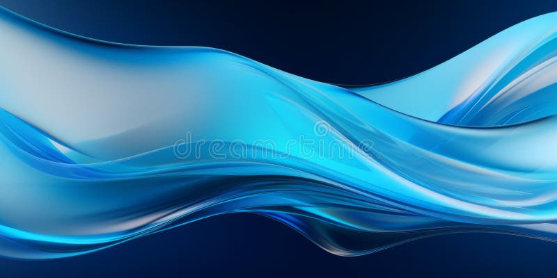 Blue Glass Creative Abstract Wavy Texture. Stock Illustration ...
