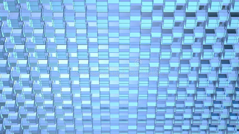 Blue Glass Cube Refraction and Reflection Shape Design Element Elegant ...