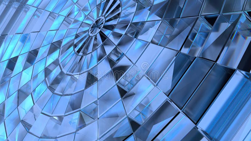 Blue Glass Cube Refraction and Reflection Shape Design Element Elegant ...