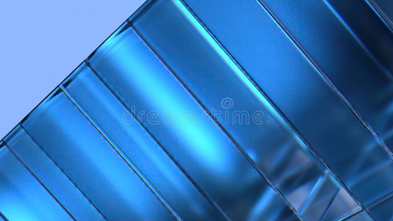 Blue Glass Cube Refraction and Reflection Structure Shape Elegant ...