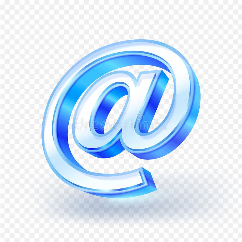 Blue glass email icon 3D stock vector. Illustration of glossy - 362049717