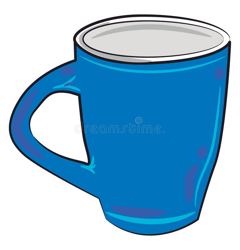 A Blue Glass or Mug Vector or Color Illustration Stock Vector ...