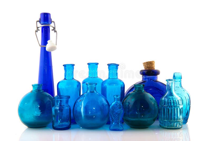 Blue Glass Vases with Pansies Stock Image - Image of pansies ...