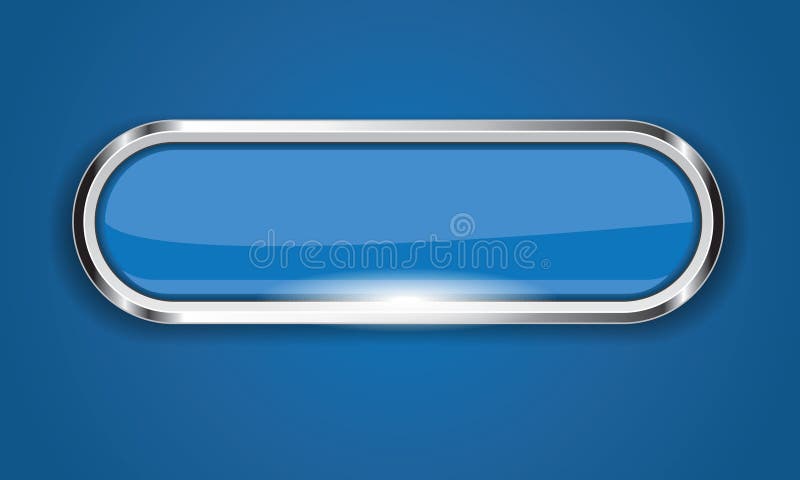 Blue glass oval button stock vector. Illustration of internet - 127441839