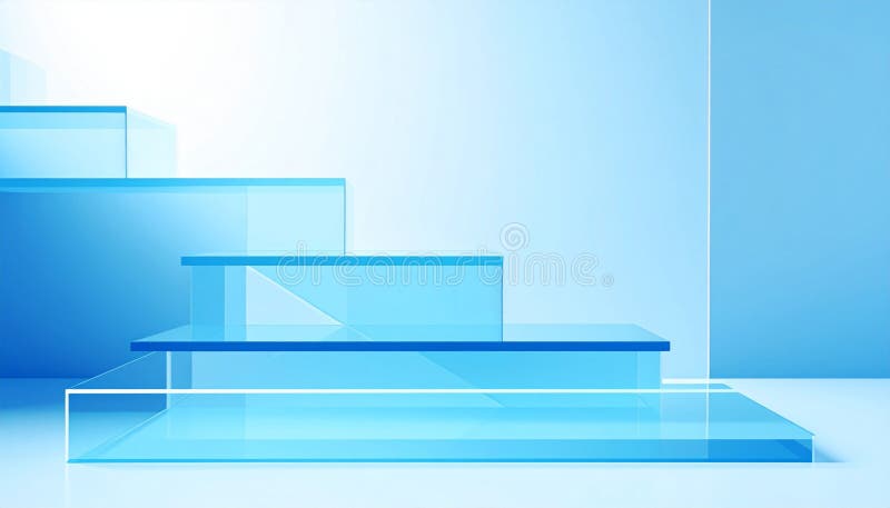 Blue Glass Platform Product Display Background Stock Illustration ...