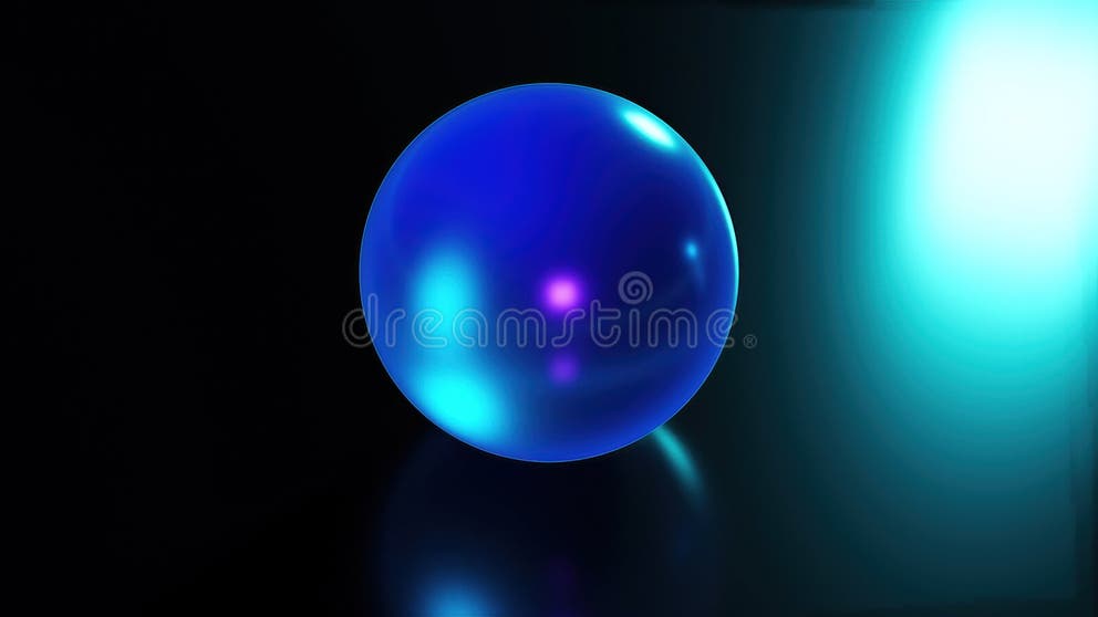 Blue glass sphere stock illustration. Illustration of animation - 292232467