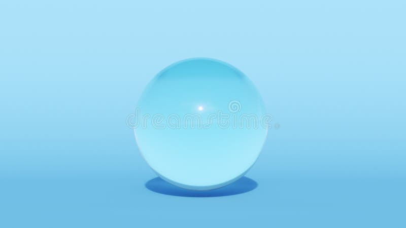 Blue Glass Sphere Sky Ball Bubble Crystal Globe Orb Blue Background ...