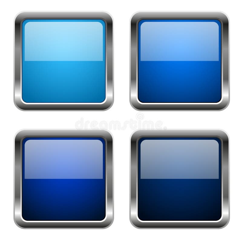 Chrome square buttons stock illustration. Illustration of painting ...
