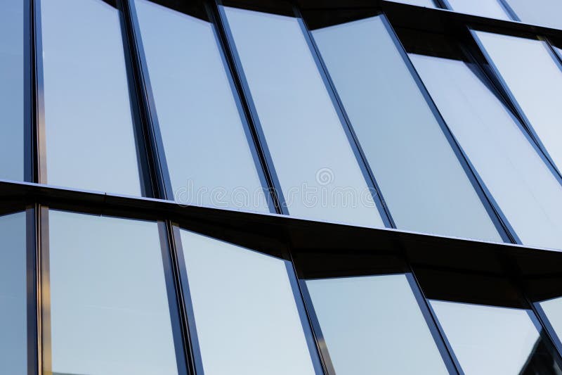 Blue glass and steel frame stock image. Image of skyscraper - 290908743