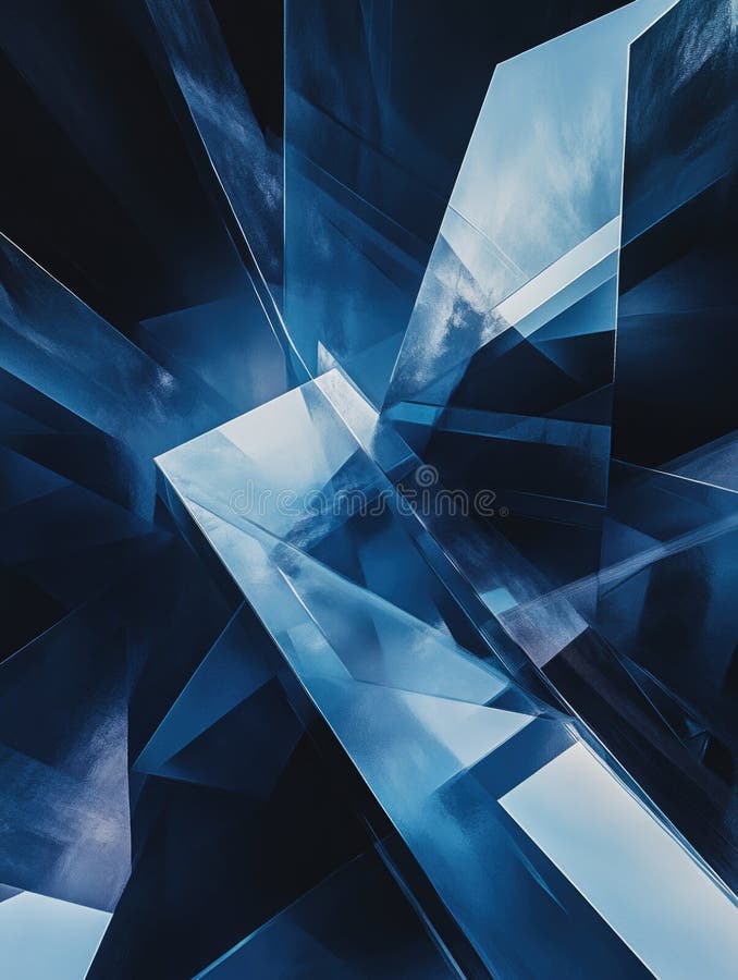 Blue Glass Structure Abstract Stock Image - Image of architecture ...