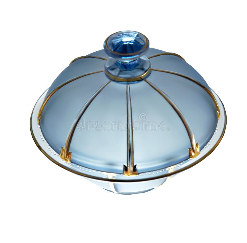 Blue Glass Sugar Bowl Isolated on White. Delicate Blue Color Stock ...