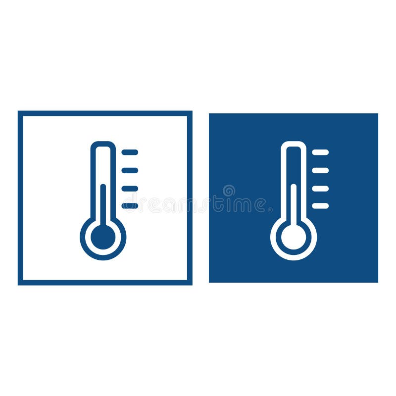 Blue Glass Thermometer Icon Stock Vector - Illustration of graphic ...