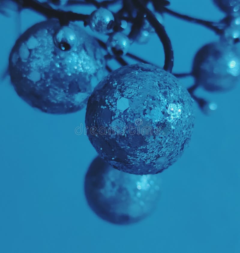 Blue glitter balls stock image. Image of ball, glitter - 214952631