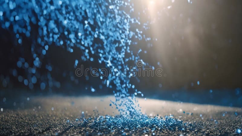 Blue Glitter Explosion stock footage. Video of macro - 335667040