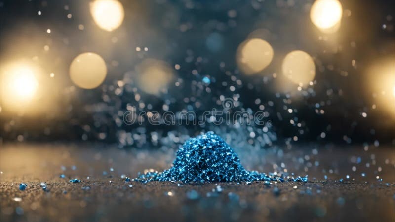 Blue Glitter Explosion on Dark Background Stock Footage - Video of ...