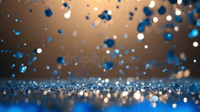 Blue Glitter Falling on a Brown Background Stock Footage - Video of ...