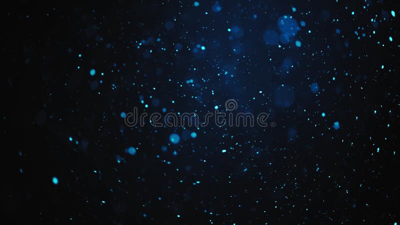 Blue Glitter Particles Falling in Light Rays Stock Video - Video of ...