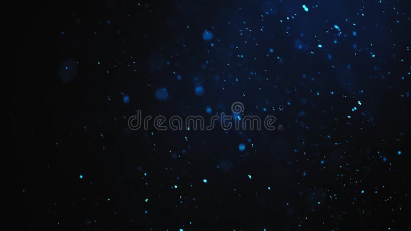 Blue Glitter Particles Falling in Light Rays Stock Footage - Video of ...