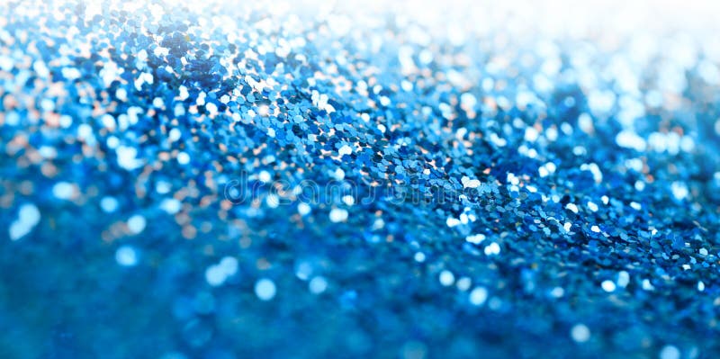 Blue Glitter Shine Dots Confetti. Abstract Light Blink Sparkle Defocus ...