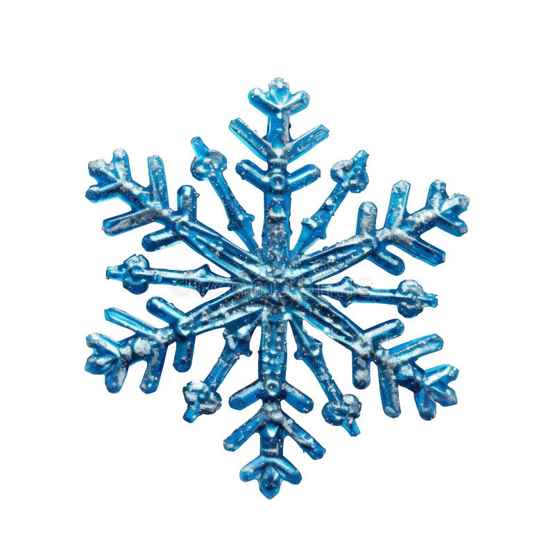 Blue Glitter Snowflake with Six Points Stock Photo - Illustration of ...