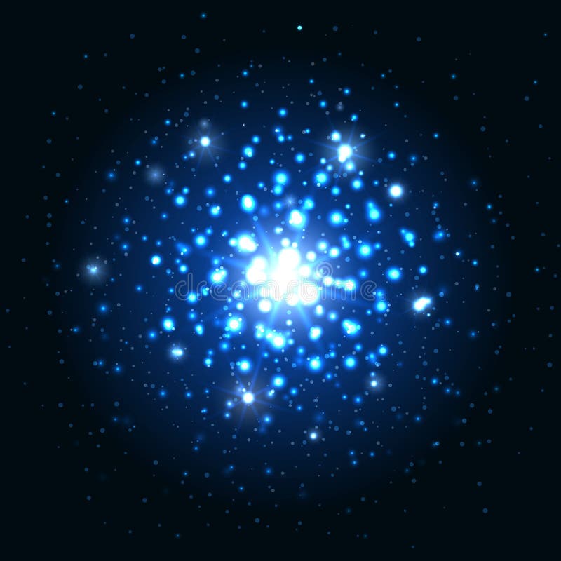 Blue Glitter Sparkes Background Stock Vector - Illustration of dark ...