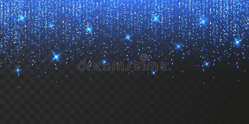 Blue Glitter Sparkle on a Transparent Background. Silver Vibrant ...
