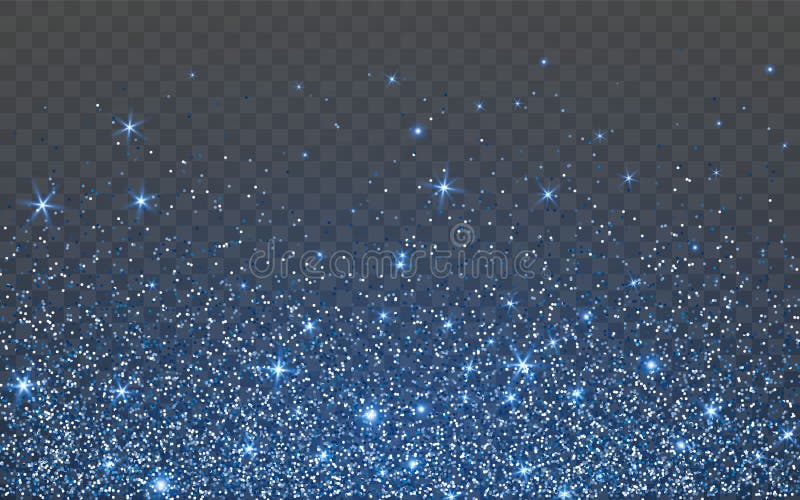 Blue Glitter Sparkle on a Transparent Background. Vibrant Background ...