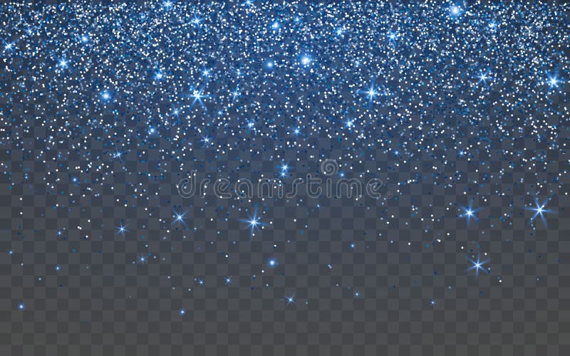 Blue Glitter Sparkle on a Transparent Background. Vibrant Background ...