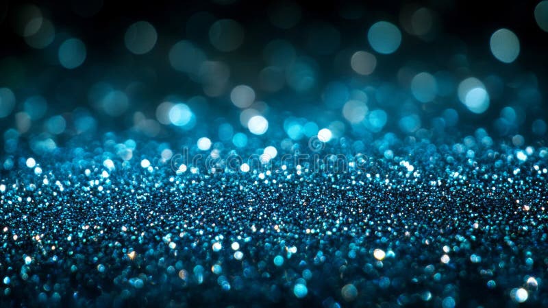 Blue Glitter Texture Background with Bokeh Lights Stock Illustration - Illustration of glamour ...