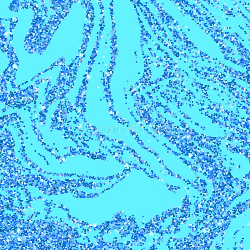 Blue Glitter Texture Border Isolated Over White Background Stock Vector ...