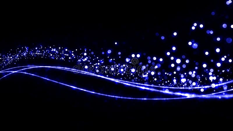 Blue and Glitter Wave, Lines. Stock Illustration - Illustration of ...