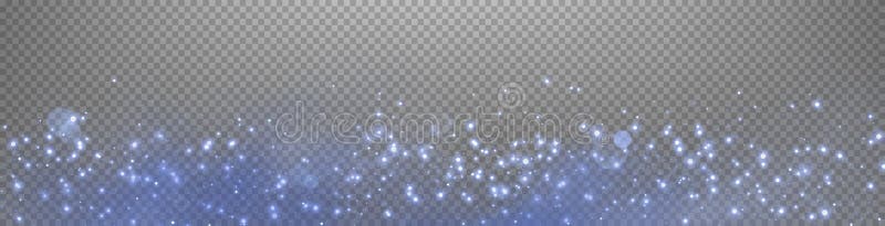 Blue Glittering Dots, Particles, Stars Magic Sparks. Glow Flare Light ...