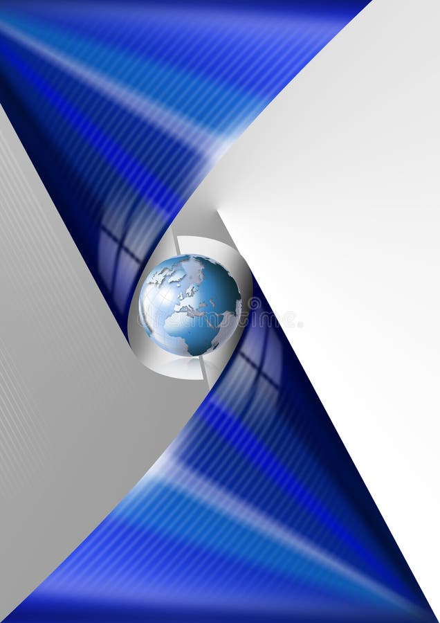 Blue global business stock illustration. Illustration of curved - 21272780