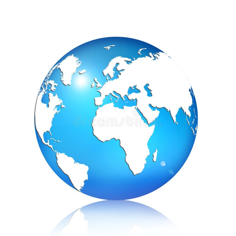 Blue Globe with Square Pattern Stock Vector - Illustration of surface ...