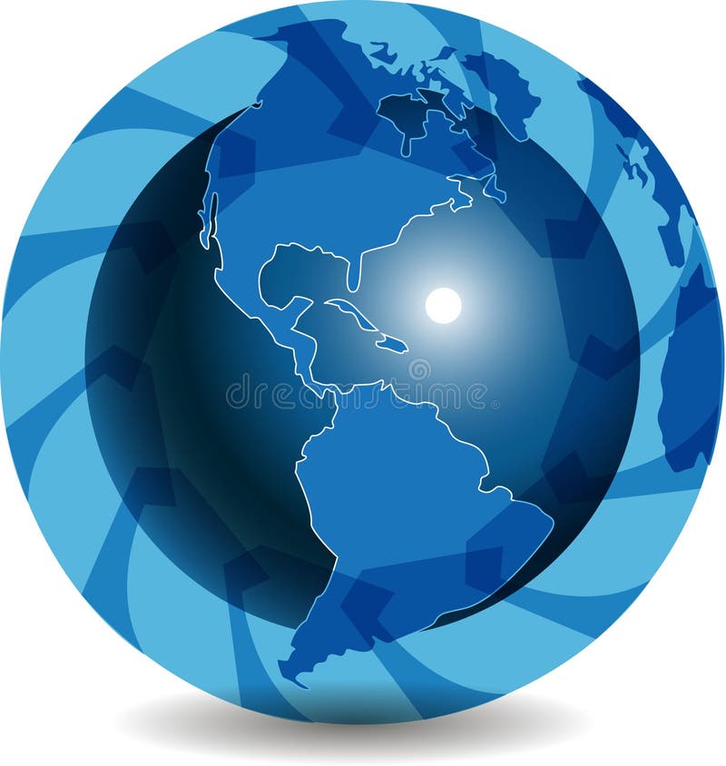 Blue globe stock vector. Illustration of globe, planet - 20326191