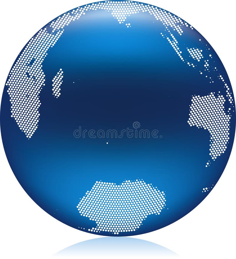 Blue Globe stock vector. Illustration of communications - 12002381
