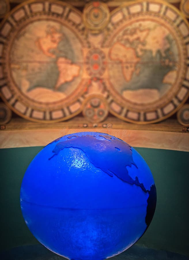 Blue globe. stock photo. Image of america, history, earth - 47458594