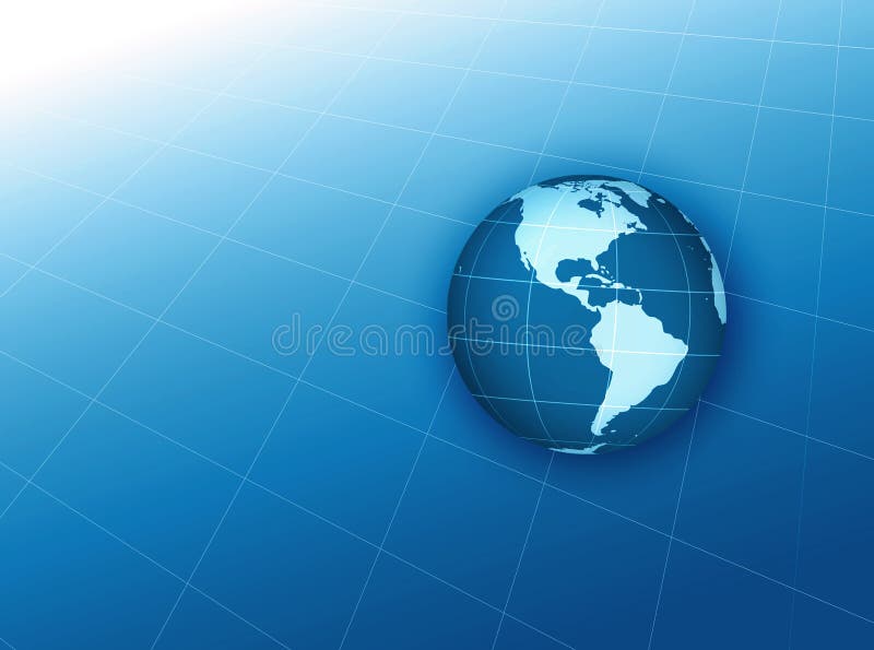 Vector Design Template with Earth Globe and Map Stock Vector ...