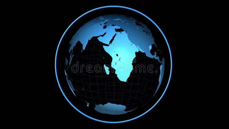 Blue Globe Spinning on Green Screen Background Stock Video - Video of ...