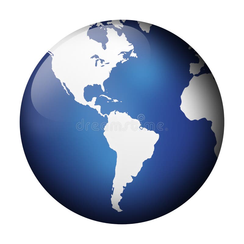 Blue globe view stock illustration. Illustration of geography - 2274289