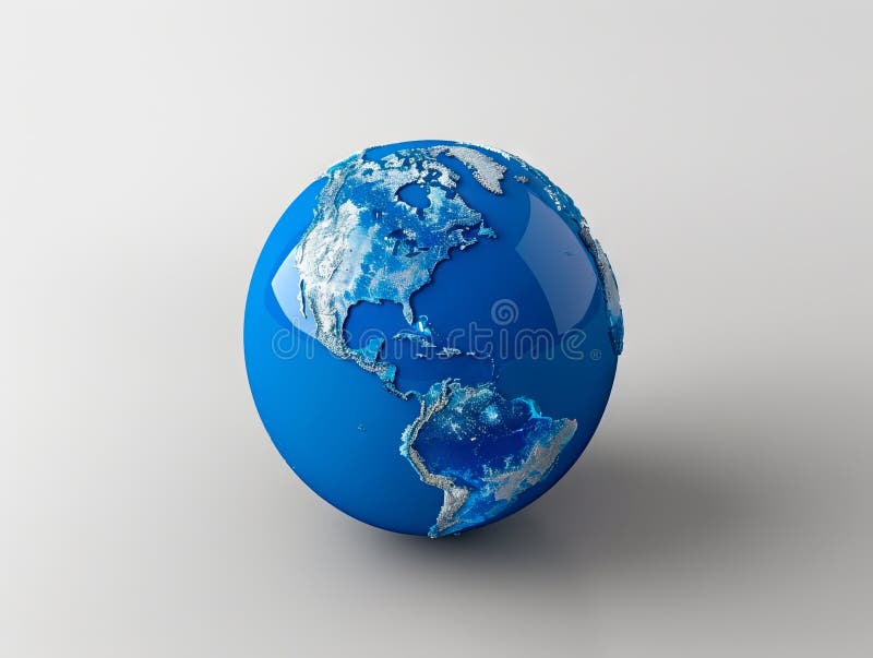 A Blue Globe with the World on it Stock Image - Image of world ...