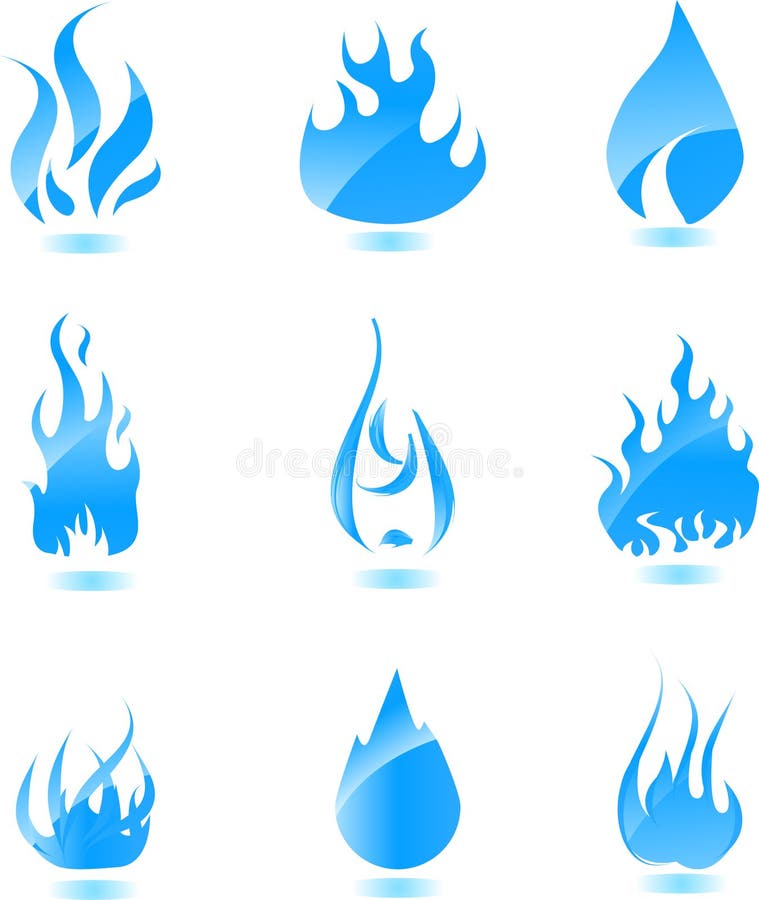 Blue flame logo stock vector. Illustration of conceptual - 23588881