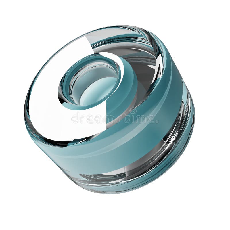 Blue Glossy Glass Geometric Shapes. Design Elements Realistic 3d ...